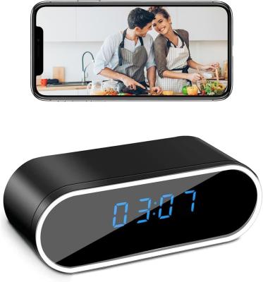 China Black Alarm Clock Hidden Camera 1080P HD Wifi Spy Camera With Night Vision for sale