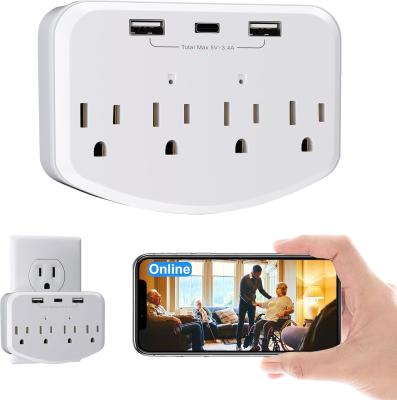 China Miniature Wall Outlet Hidden Camera Wifi Charger Hidden Camera White for sale