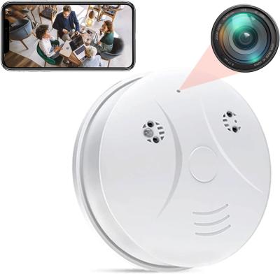 China White Wireless Smoke Detector Camera , Wifi Smoke Detector Security Camera 1080P for sale