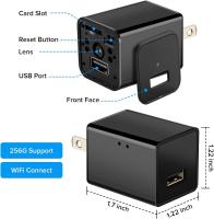 China TF Card FHD Mini USB Charger Hidden Camera 4K 2K 1080P Hidden Nanny Camera Wifi for sale