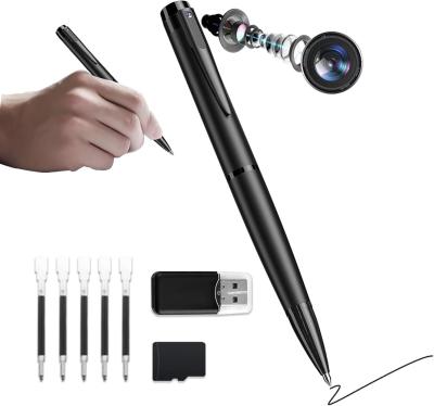 China Black Mini Wifi Camera 1080P Pen Hidden Camera For Business Meetings for sale