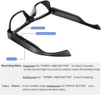 China Plastic Micro Spy Camera 1080P Eye Glasses Spy Camera With Sound for sale