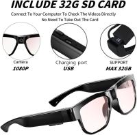 China Plastic Micro Spy Camera 1080P Eye Glasses Spy Camera With Sound for sale