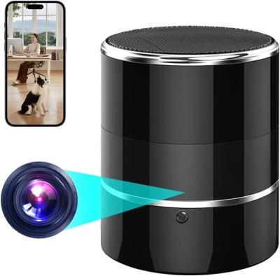 China 1080P Wifi Bluetooth Speaker Camera Black Concealed Security Cameras for sale