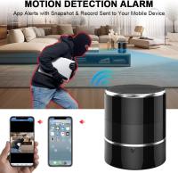 China 1080P Wifi Bluetooth Speaker Camera Black Concealed Security Cameras for sale