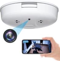 China 1080P WIFI Hidden Camera Fire Detector Spy Camera White 7.5 Ounces for sale