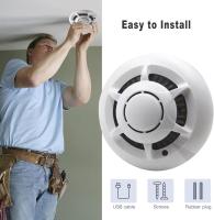 China Battery Powered Mini Spy Camera Wifi Smoke Detector Hidden Camera For Home for sale