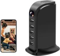 China WIFI USB Charger Hidden Camera , Mini Peep Hole Camera Black / White for sale