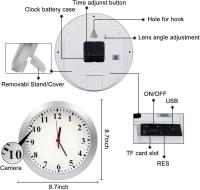 China Battery Powered Wifi Spy Camera , Wall Clock Hidden Spy Camera For House for sale