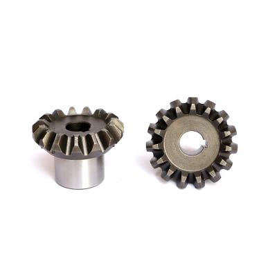 China Direct Factory Sale Durable Stainless Steel Helical Bevel Gears CNC Machining Drilling Customized Size Nickel Plated Black for sale