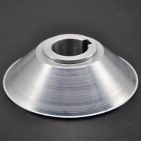 China Adjustable Stainless Steel CNC Machined High Strength Silver White V-Belt Pulley Wheel Customizable OEM Machinery Drilling for sale