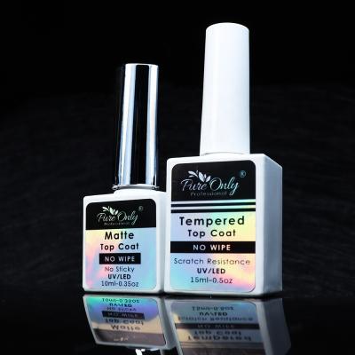 China Wholesale  Private Label Nail Polish Top Cot Gel Soak Off Uv Gel Nail Polish Matte Gel Top Coat Nail Supplies Polish for sale