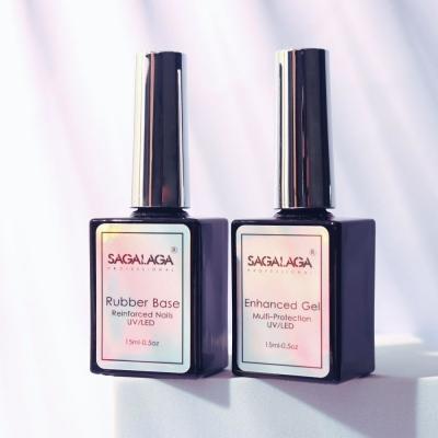 China Gel Polish No Wipe Base Coat 15ml Soak Off LED Nail Lamp Gel Base Coat Long-Lasting DIY Home and Nail Salon for sale