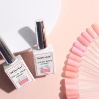China Soak Off Builder Rubber Base Coat Nude Pink  Long Lasting Gel Polish Base Coat Thick Base for Nail Strengthening for sale