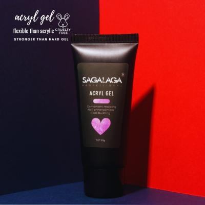 China SAGALAGA 30ml Acrylic Nail Extension Gel Nail Polish With Nail Tips Set Acrylic Gel  Uv Lamp Wholesale for sale