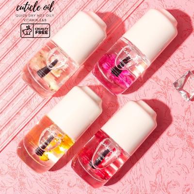 China Private Label Cuticle Oil With Dry Flower Custom Logo 15ML Packaging Nail  Moisturizing Oil for Cuticle Nail Treatment for sale