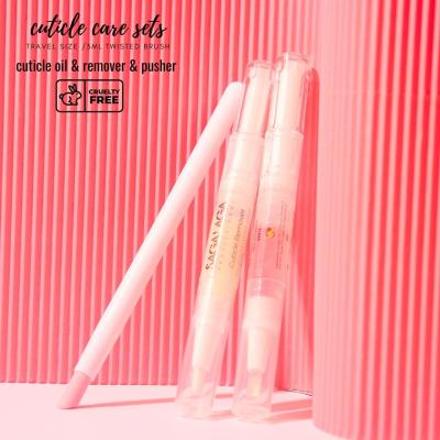 China SAGALAGA Manicure Cuticle Oil Pen Cuticles Softener Remover and Pusher Kit for Pedicure With Nail Care Tools Set for sale