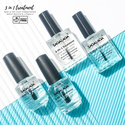 China 3 in 1 Nail Hardener Repair Strengthen for Damaged and Thin Nails Top&Base Coat for sale