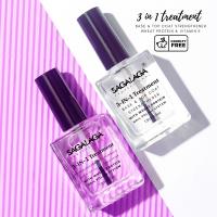 China SAGALAGA 3 in 1 Nail Base & Top Coat & Hardener Strengthener Treatment for Cracked and Damaged Nails Care for sale