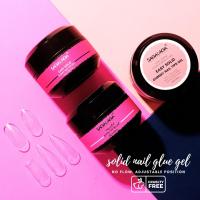 China Solid Nail Gel Glue for Press on 30g Soft Acrylic Nails Glue UV Cured Nail Tips Gel for Lasting for sale