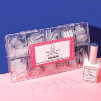 China Easy Apply SAGALAGA 15ml Gel Tips Nails Custom Professional Nail Extension Gel Tips Uv Solid Nail Tips Glue Gel Kit for sale
