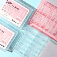 China GEL Clear 120pcs Nail Dual Forms Mold Tips Nail Form for Acrylic Nails Extension Custom Logo Included for sale