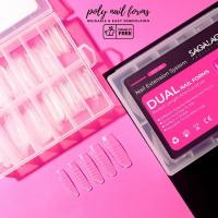 China Soft Gel Nail Tips SAGALAGA Custom Label Dual Form Tips for Nail Builder Extension Gel Mixed Size Nail Acrylic Gel Tips for sale