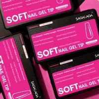 China Salon-Approved Pink and Black Nail Tip Boxes with XXL Stiletto Press on Tips MSDS Certified for sale