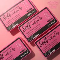 China Almond Short Soft Gel X Nail Extension French Tip Box 500pcs Press on Short Nails C Curve Xx Full Cover DIY Nail Single item for sale
