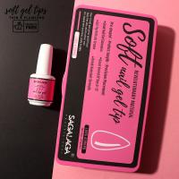 China SAGALAGA XS Size Soft Gel Nail Tips in Pink Nail Box for Professional Salon Medium Short Almond Square Extensions for sale