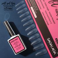 China DIY Salon Nails Short French Tip Pmma Soft Coffin Gel Tip Press on Acrylic Nails for Beautiful and Natural-Looking Nails for sale
