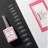 China Almond Clear Nail Extension Tips 500pcs White Box Soft Gel Tips Customized Label for Press on Nail at within Finger for sale