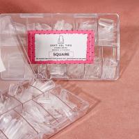 China Stiletto Salon Nail Tips No C Shape Full Cover Soft Gel Tips for SAGALAGA 500pcs Box Clear Nails Pattern Long Tips for sale