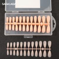 China 240pcs Box Full Cover Color Press on Coffin Nail Tips Red Almond Stiletto Square French Finger Style for French Style for sale