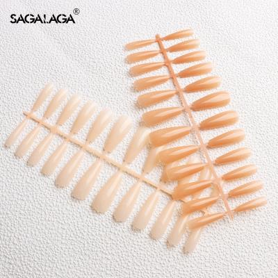 China Colored French False Nail Tips Full Cover Press on Tips for Nail Art Salon and Custom Logo for sale