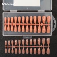 China Logo Customers' Logo Short Custom Size Curved False Flat Square Nails Press On Full Cover Tip Kit Soft Gel X Nail Tips for sale