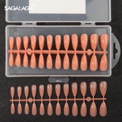 China Logo Customers' Logo Short Custom Size Curved False Flat Square Nails Press On Full Cover Tip Kit Soft Gel X Nail Tips for sale
