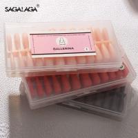 China Extra Long Sculpted Full Cover Soft Gel Ballerina Nail Tips Nude Color French Jelly Gel 100% ABS for sale
