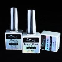 China High Gloss and Long Lasting Super Shine No Wipe Top Coat Uv Gel Coat Mirror Effect Quick Dry with LED Lamp 30s Cure Time for sale