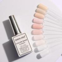 China NAIL ART SALON Popular Harmless Nail Gel Base and Top Coat Rubber Gel Nude Base for Professional Colored Nail Polish for sale