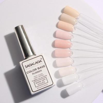 China NAIL ART SALON Popular Harmless Nail Gel Base and Top Coat Rubber Gel Nude Base for Professional Colored Nail Polish for sale