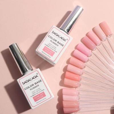 China Uniform Coating NAIL UV GEL POLISH Rubber Base Gel with Enhanced Adhesion and RTS MOQ 24PCS for sale