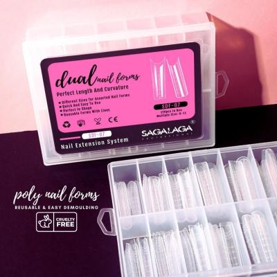 China GEL Clear Tips Nail Extension Gel Ideal Tool for Fixing Nail Molds and Dual Forms French Style Mock Up Tips for sale