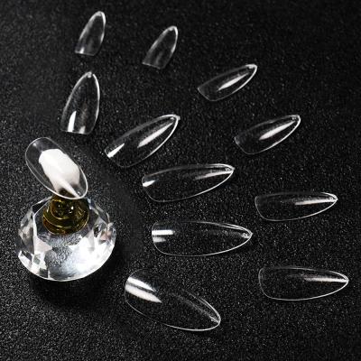 China Plastic Artificial Nails Custom 100Pcs Nail Art Salon Press on Nails Designs 500 Pcs Flexible Xl Coffin Nail Tips Set for sale