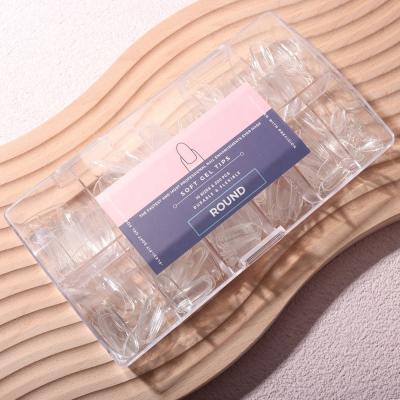 China PMMA Square Nail Tips Long Square Soft Gel Nails 10 Sizes Full Cover Acrylic False Nail Tips for Beginner and Home for sale