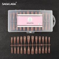 China French Style 240PCS Custom Packaging Soft Gel Full Cover Nail Tips Clear Ballerina Color Soft Nail Gel Tips for sale