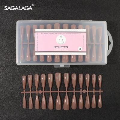 China French Style 240PCS Custom Packaging Soft Gel Full Cover Nail Tips Clear Ballerina Color Soft Nail Gel Tips for sale