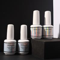 China Long Lasting High Glossy Nail Gel Polish Super Shine Tempered Gel Top Coat for Nail Art Products for sale