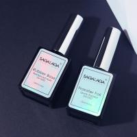 China Nail Art Products 15ml Square Bottle Rubber Base Coat with Strong Adhesive and LED Lamp 30s Cure Time at Affordable for sale