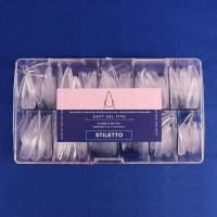 China French Style 500pcs Artificial Square Shape Soft Nail Tapered Nail Tips Uv Gel Nail Tip Cover with Box DIY Creative for sale
